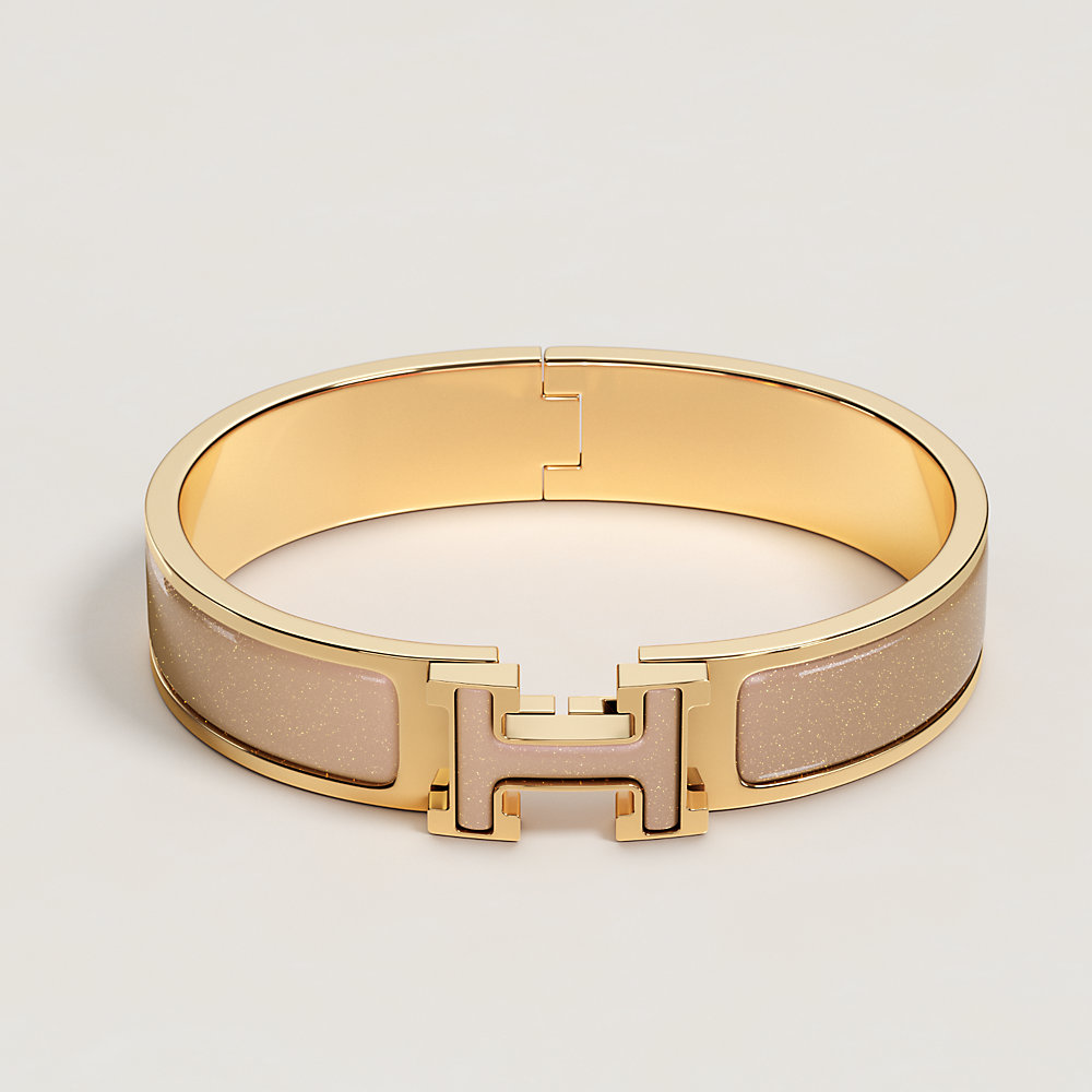 Bracelet Clic H Glitter - Marron | Hermès France